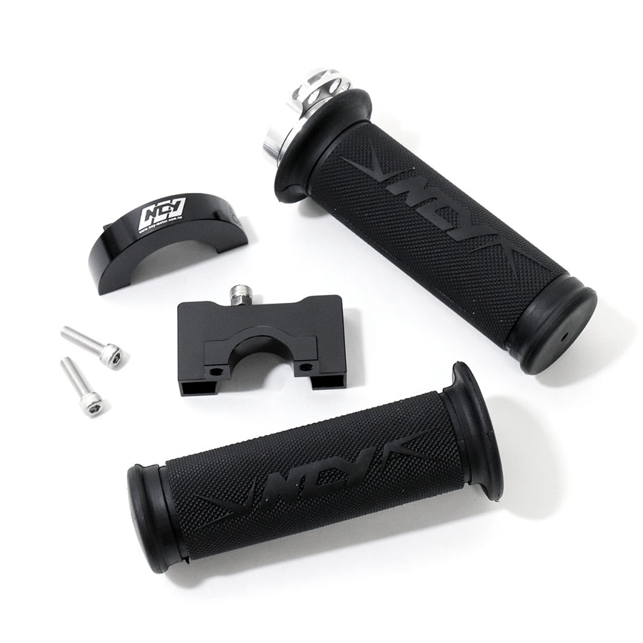 NCY Throttle & Grip Set (Black, Bearing Style, 7/8")