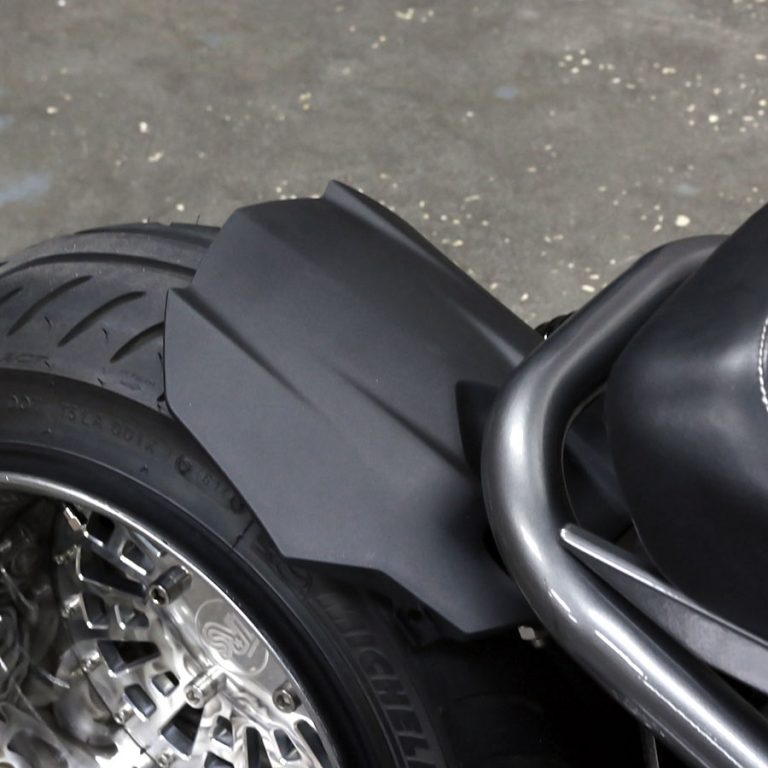 GY6 Fatty Tire Hugger Rear Fender with Genuine Yamaha Fender V2 With ...