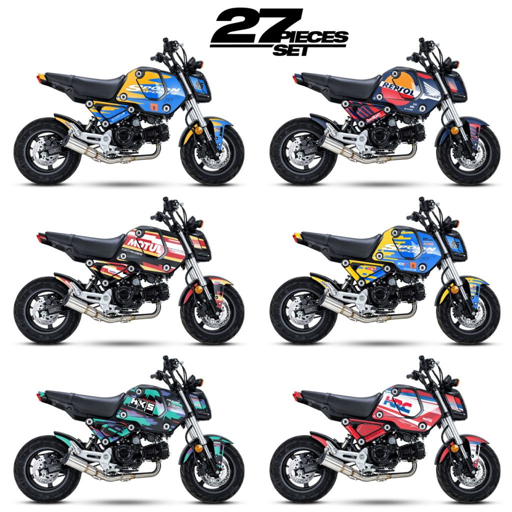 Honda Grom MSX 125 Decals Stickers Graphic Kit 2022 & Up - The Ruck Shop