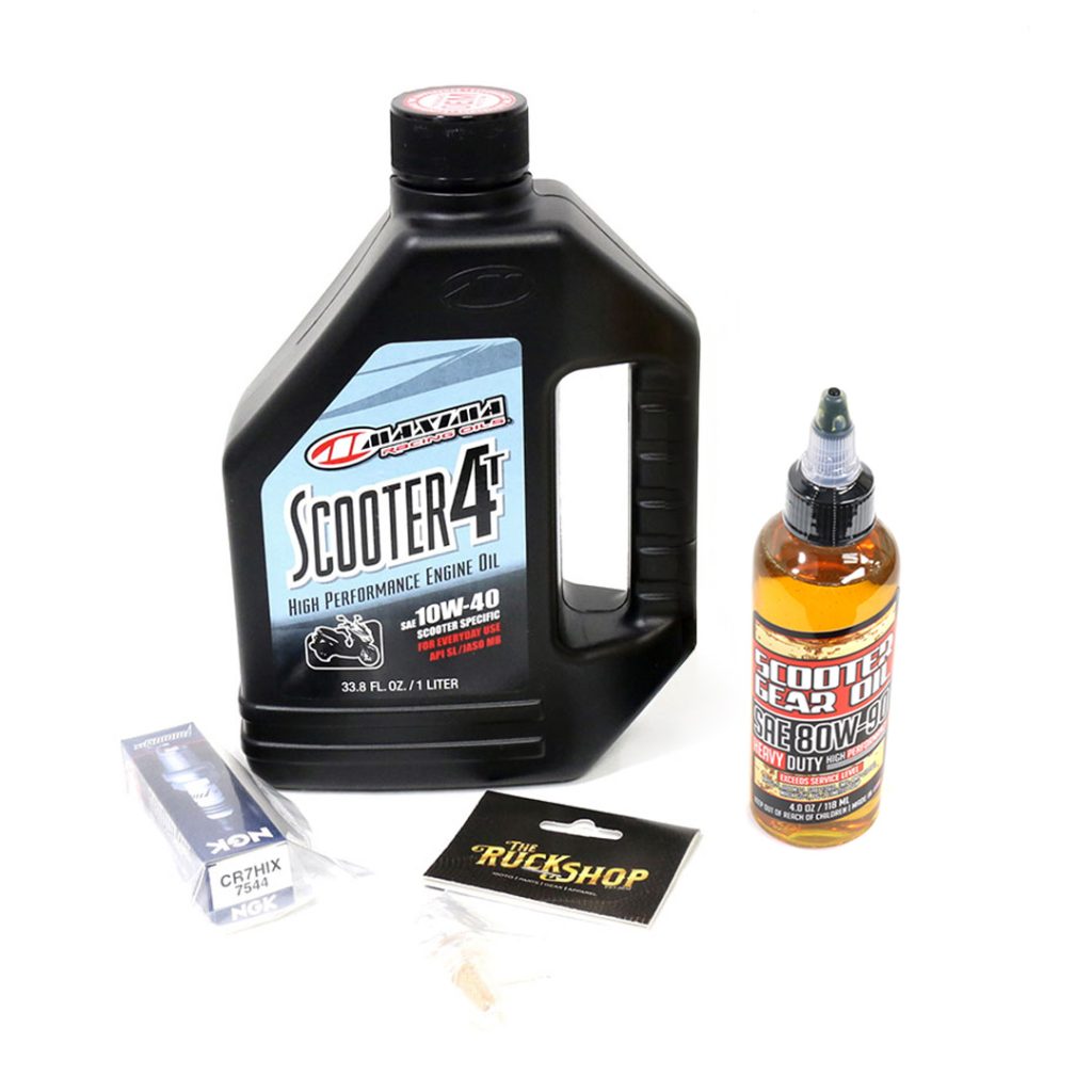 GY6 TUNE UP KIT OILS, FUEL FILTER AND SPARK PLUG